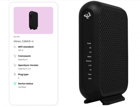 Hitron’s CGNV5-U, The First OpenSync Certified Plume Enabled DOCSIS 3.0 ...